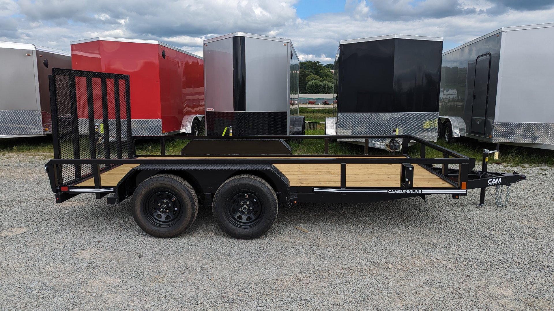 New 2025 CAM Superline 7x14 Tandem Utility Trailer w/ Spring Assist ...
