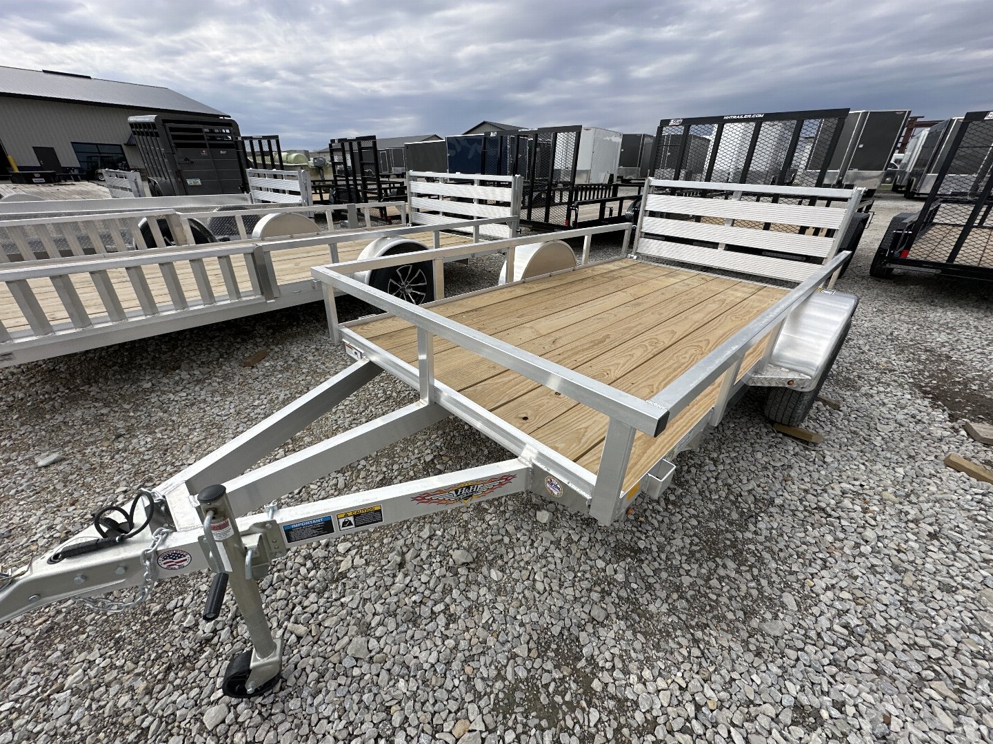 New 2025 H&H Aluminum 66"x10' 3k Rail Side Utility Trailer | De Soto Iowa