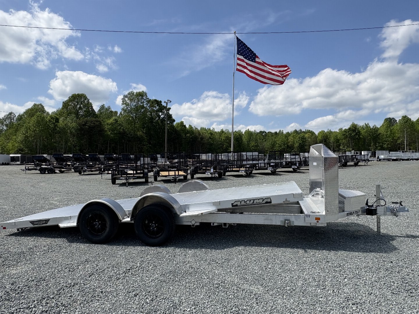 New 2025 ALUMA 8218 Low Profile Tilt Car Trailer Car / Racing Trailer ...