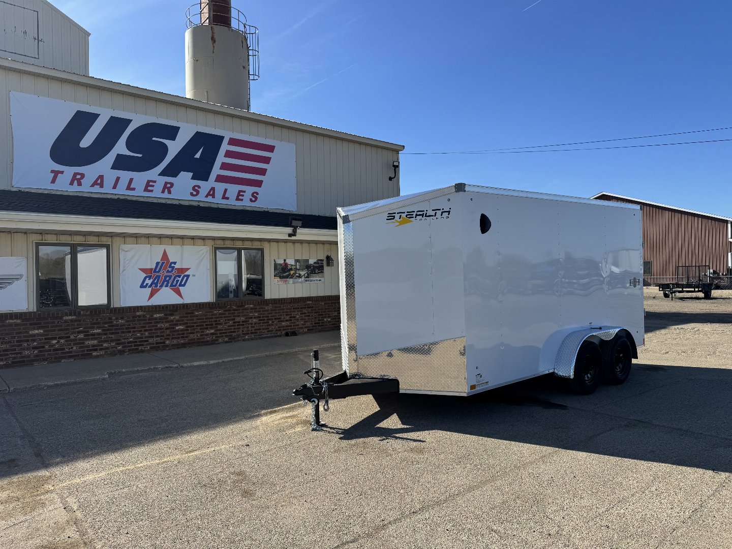 New 2025 Stealth Trailers Mustang 7x14 V-Nose Ramp Door 6'6" Cargo ...