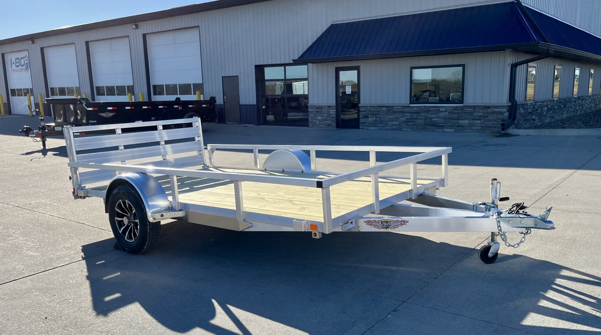 New 2025 H&H Aluminum 76"x12' 3k Rail Side Utility Trailer | De Soto Iowa