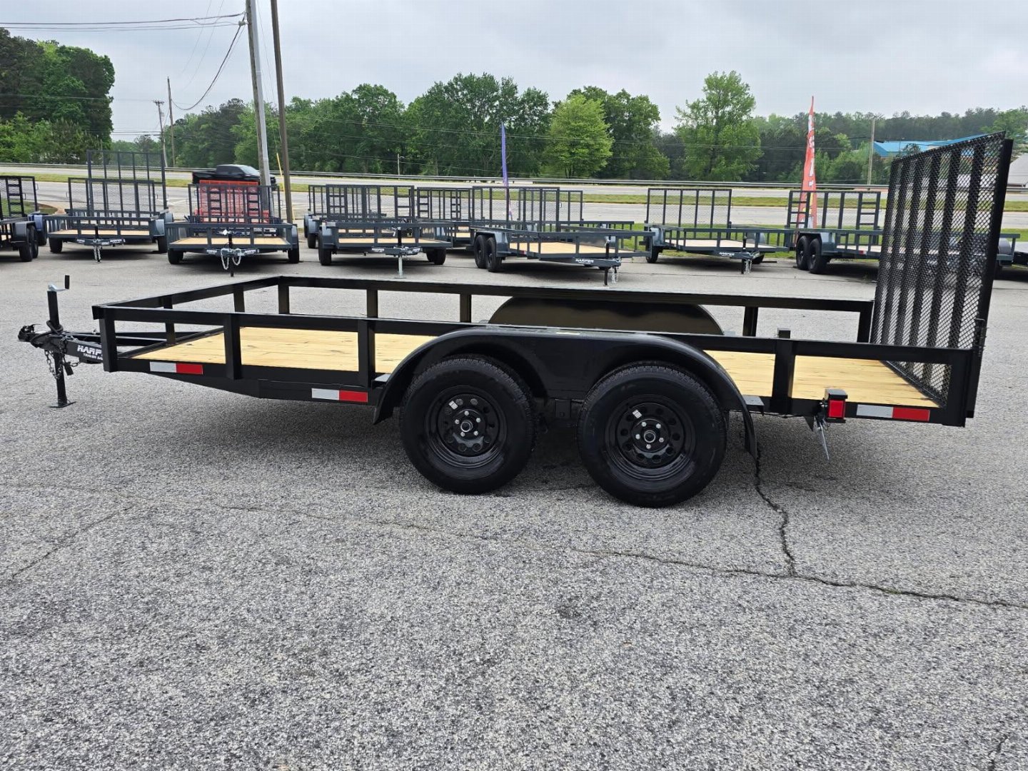 New 2025 7X14 TANDEM AXLE UTILITY TRAILER WITH BRAKES | Carrollton Georgia