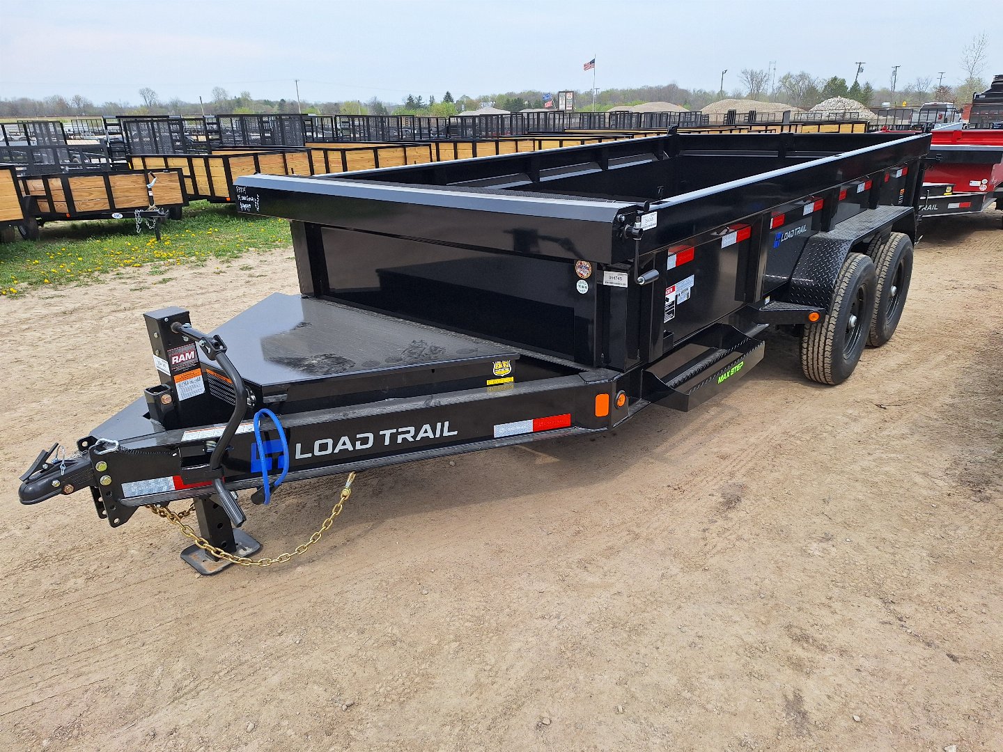 New 2025 Load Trail 83x14 Dump Trailer W/ Max Package | New Boston Michigan