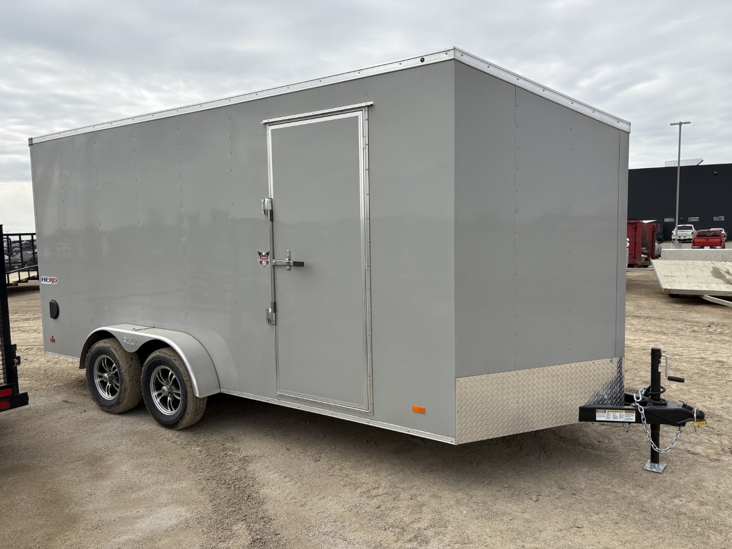 New Bravo Hero 7' x 16' + V nose Enclosed Cargo Trailer - Ramp Door ...
