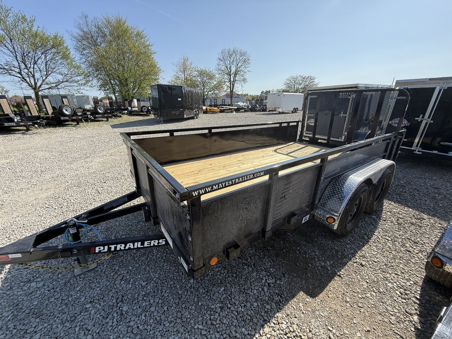 New 2025 PJ Trailers UL142 Utility Trailer 83X14 TA STRAIGHT DECK (GVW:7000) BLACK METAL SIDES ...