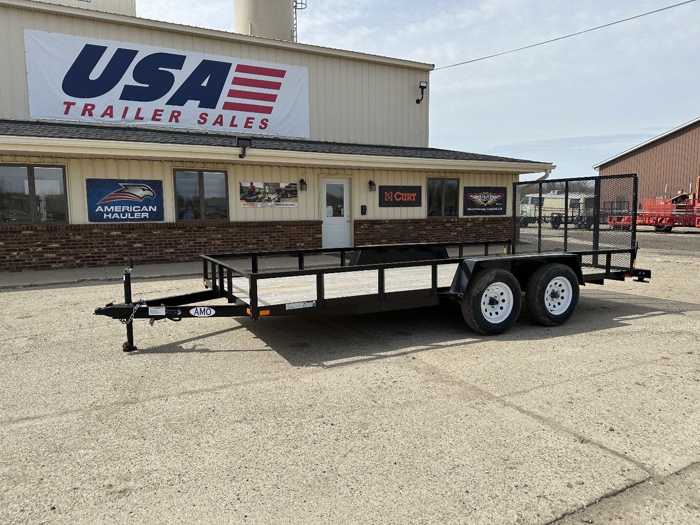 New 2025 AMO 82X16Tandem Axle 2-Brake Landscape Trailer | Wayland Michigan