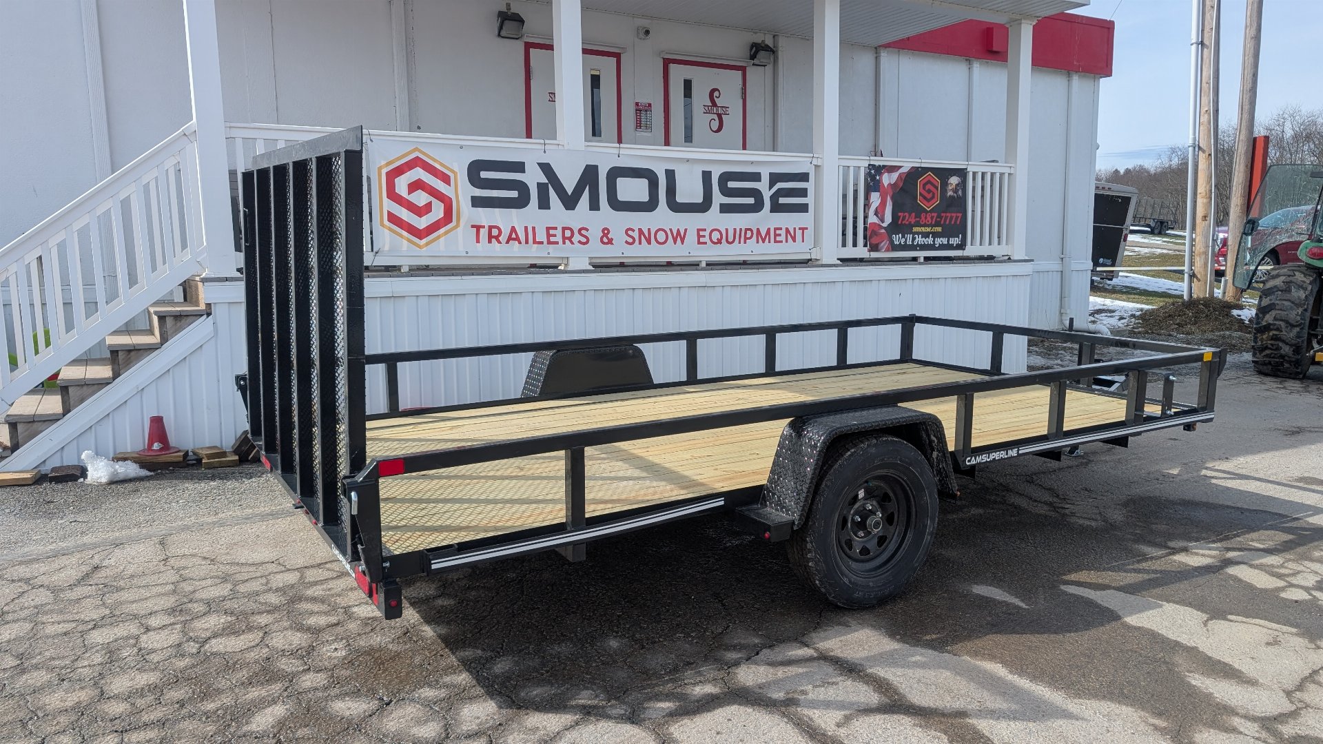 New 2025 CAM SUPERLINE 7x14 Tubular Top Rail Utility Trailer w/ Spring ...