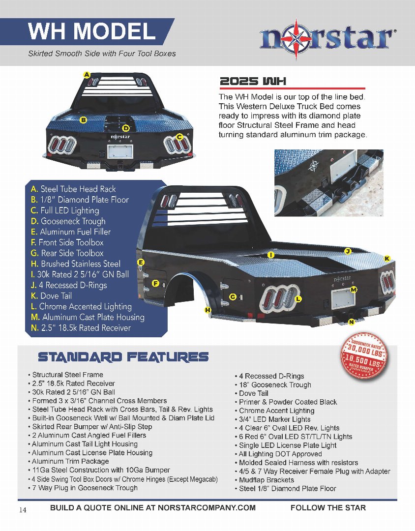 New 2025 Norstar WH Truck Bed | Harmony North Carolina