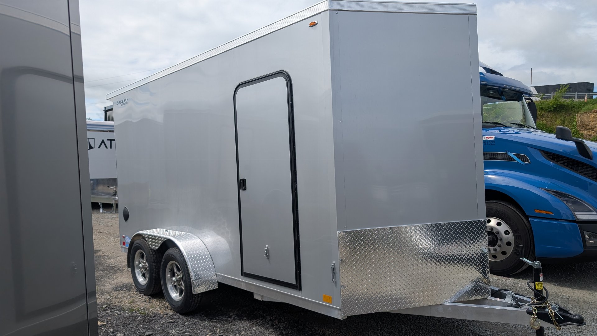 New 2025 Legend 7x14 + 2' V-Nose Aluminum Cargo Trailer w/ Ramp Door ...