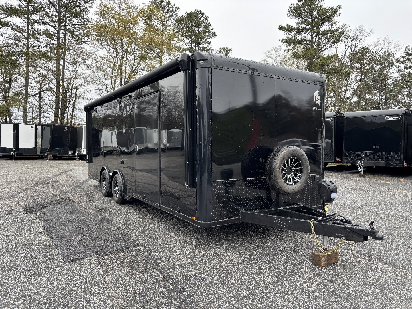 New 2025 Spartan Cargo 8.5x24 Enclosed Race Trailer, Black PolyCor ...