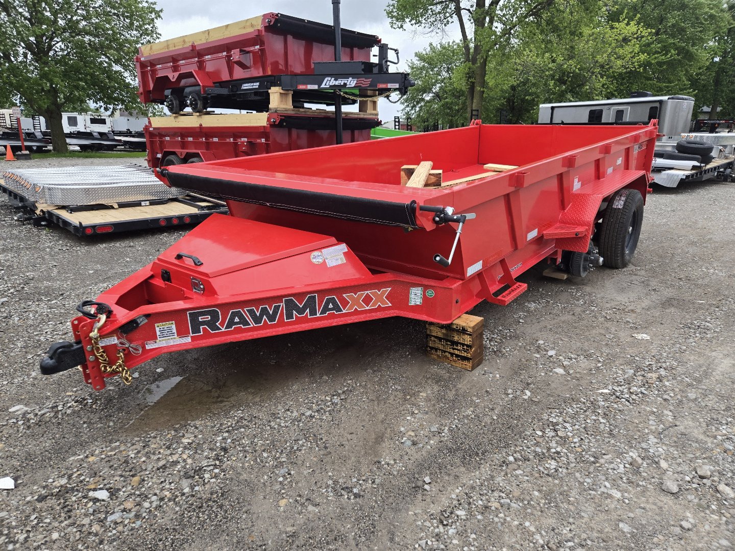 New 2025 RAWMAXX LPX14BP14K Dump Trailer 83X14 TA 22" SIDES (GVW:14000 ...