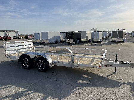 New 2025 H&H Trailers 82"x12' 3k Rail Side Utility Trailer | De Soto Iowa