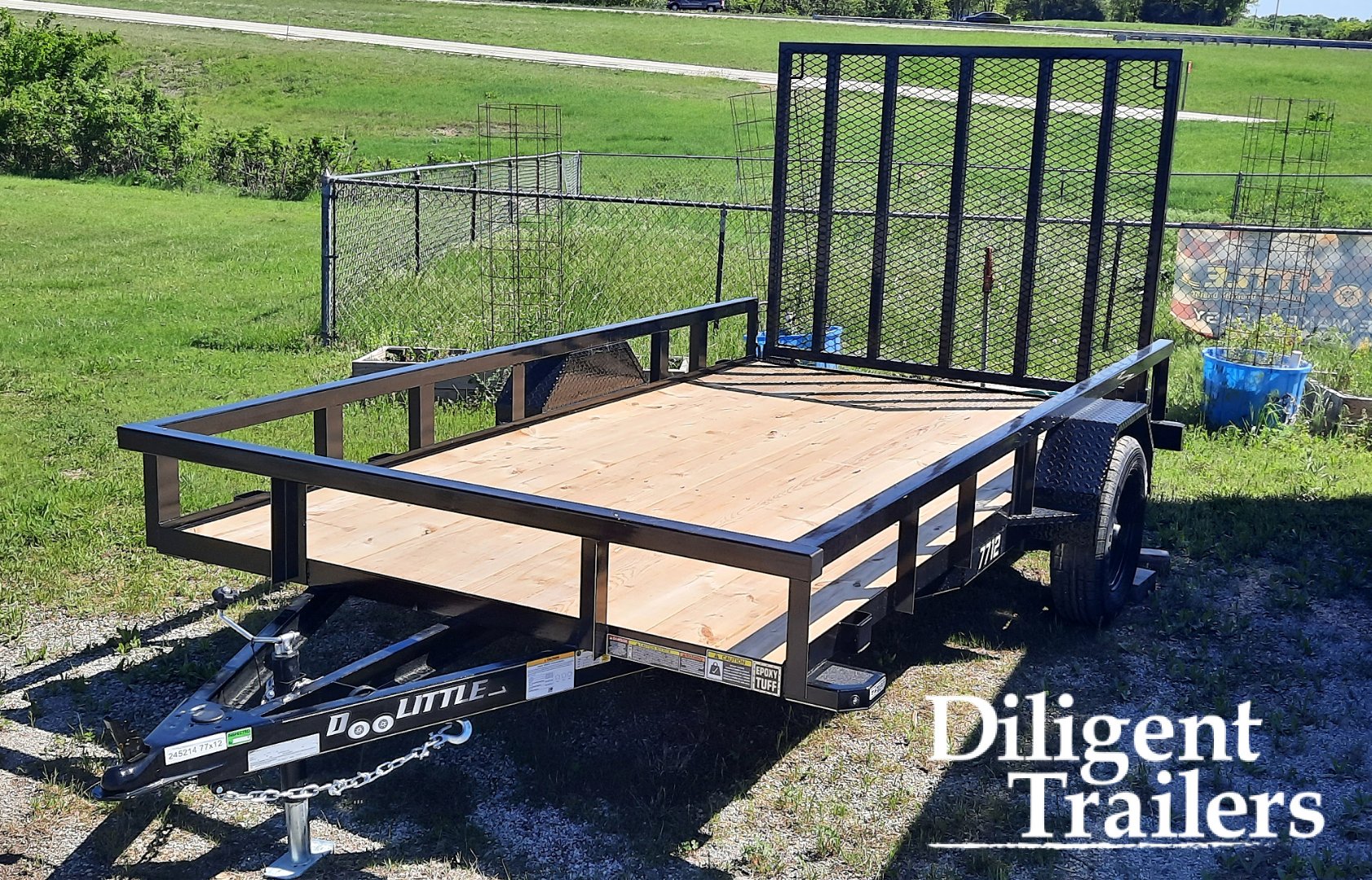 New 2025 DOOLITTLE TRAILER MFG 77" x12' Utility Trailer | Emporia Kansas