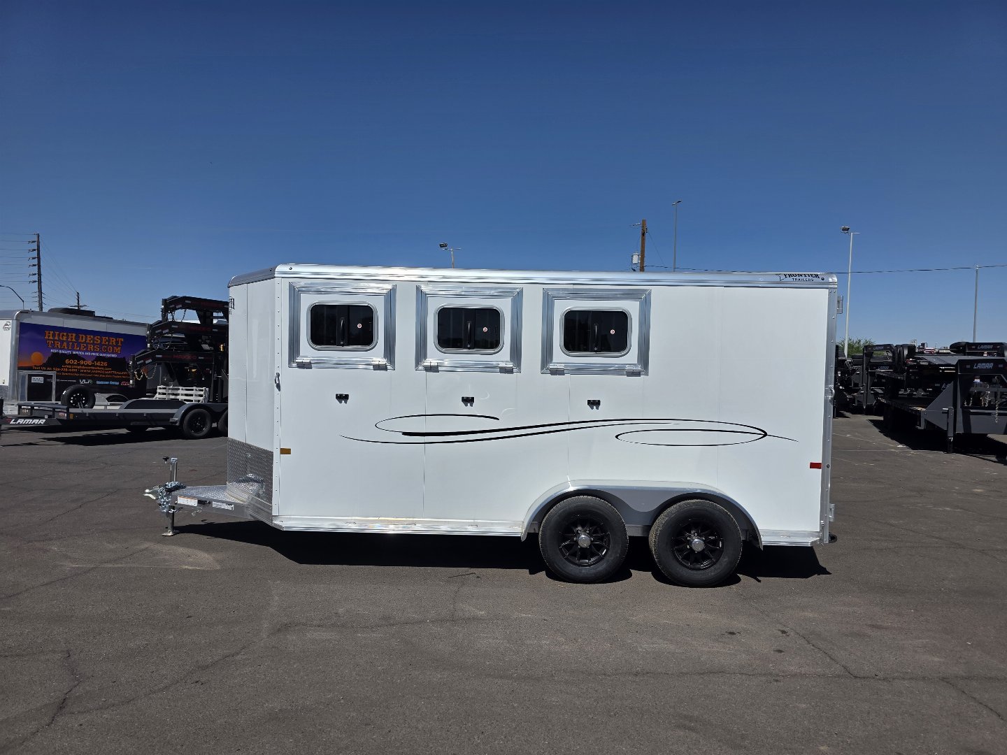 New 2025 Frontier Trailers 3 Horse Slant Bumper Pull Trailer with Tac ...