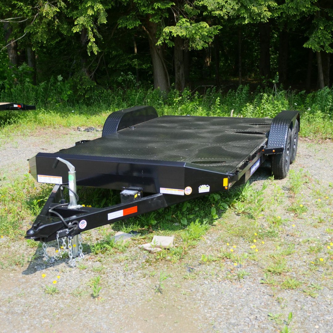New 2025 Sure-Trac 7X18(14+4) STEEL DECK CAR HAULER Utility Trailer ...