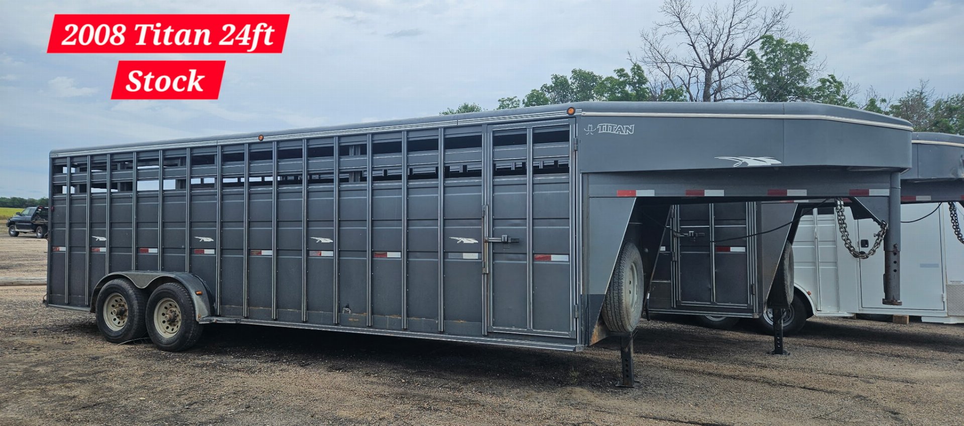 Used 2008 Titan Trailer 6'8" x 24' Stock Trailer | St John Kansas