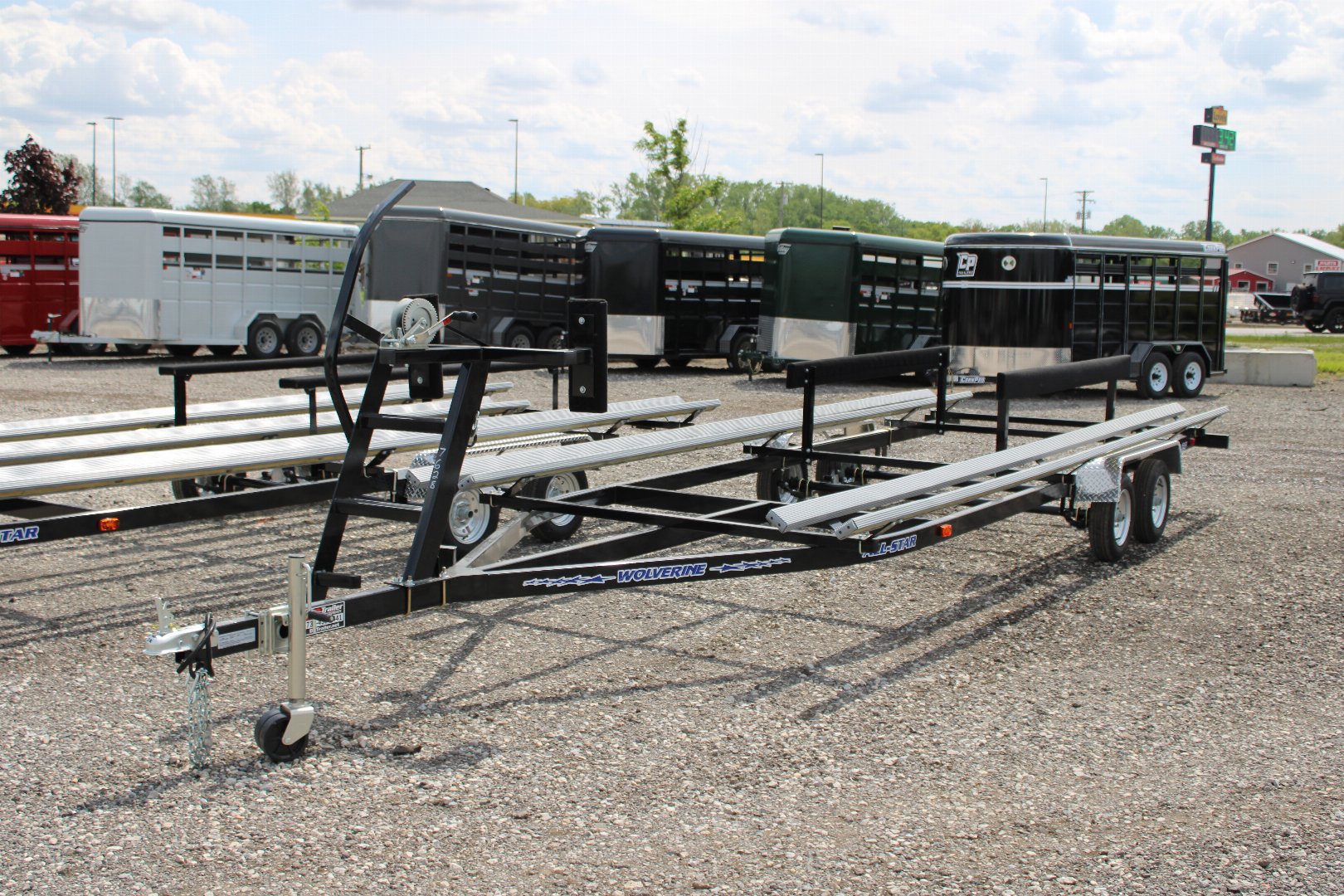 New 2025 Wolverine 24' TANDEM AXLE BUNK STYLE ALL STAR PONTOON TRAILER ...