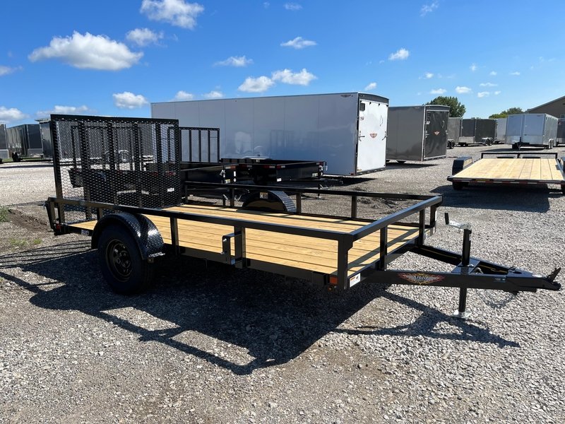 New 2025 H&H 82"x12' 3k Rail Side Utility Trailer | De Soto Iowa