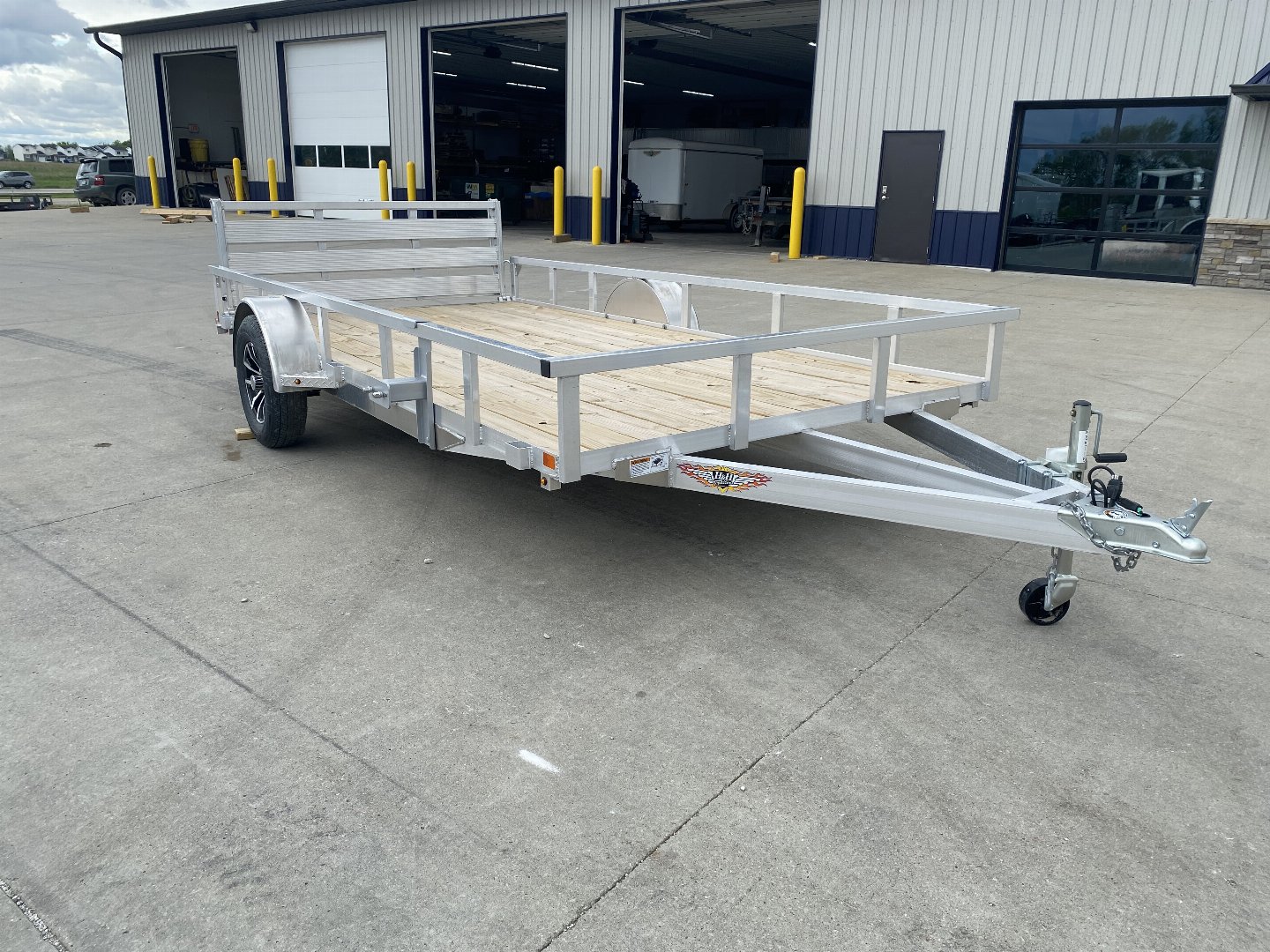 New 2025 H&H Aluminum 82"x14' 3k Rail Side Utility Trailer | De Soto Iowa