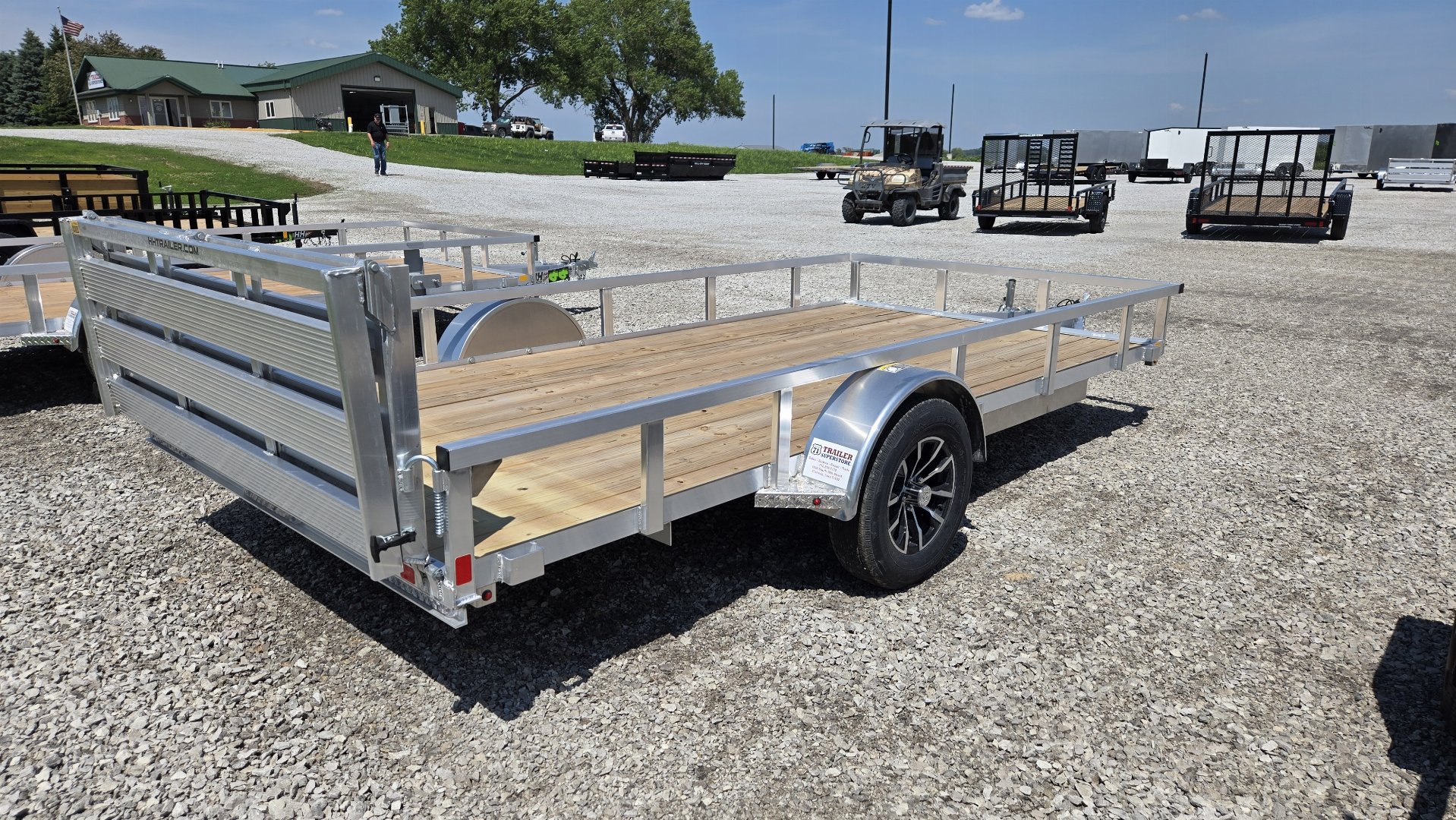 New 2025 H&H 82x14 Aluminum Rail Side Utility Trailer (2990lb GVWR ...