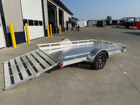 New 2025 H&H Aluminum 82"x14' 7k Rail Side Utility Trailer | De Soto Iowa