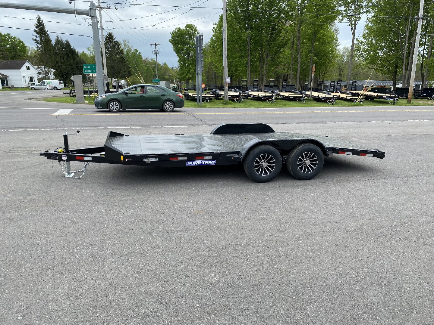 New 2025 Sure-Trac 7x20(16+4) 10K Steel Deck Car Hauler | Mexcio New York