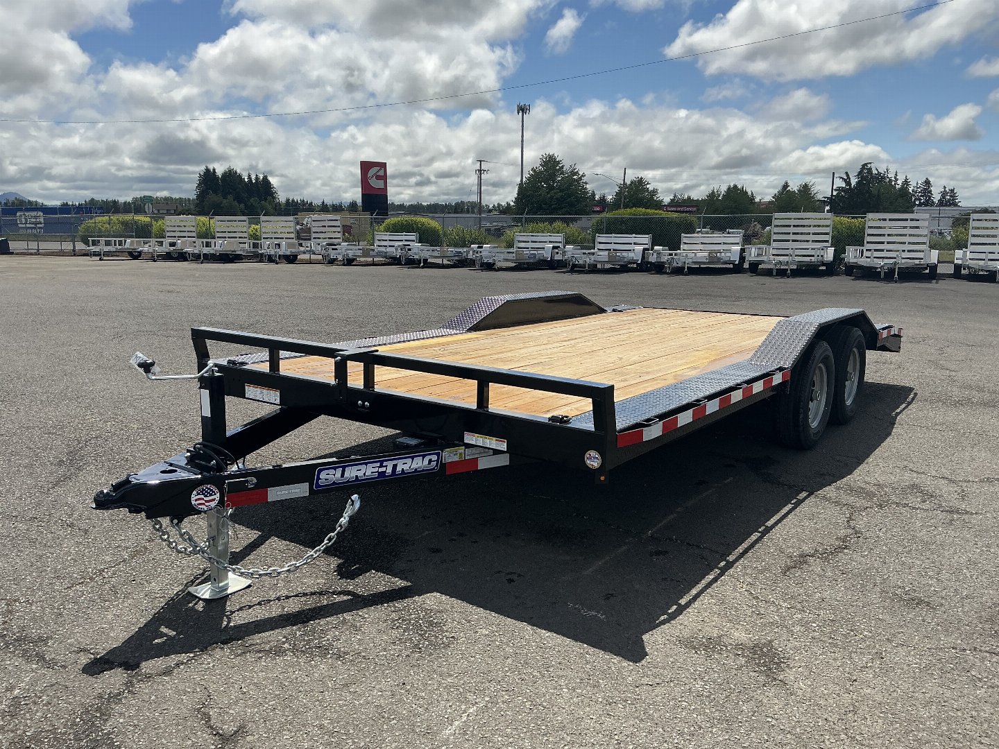 New 8.5'X18' (16'+2') 2025 Sure-Trac Open Steel Car Hauler W ...