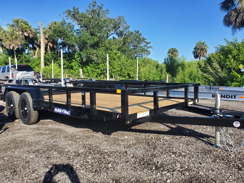New 2025 Sure-Trac 7X16 TANDEM AXLE 7000 LB GVWR TUBE TOP Utility ...