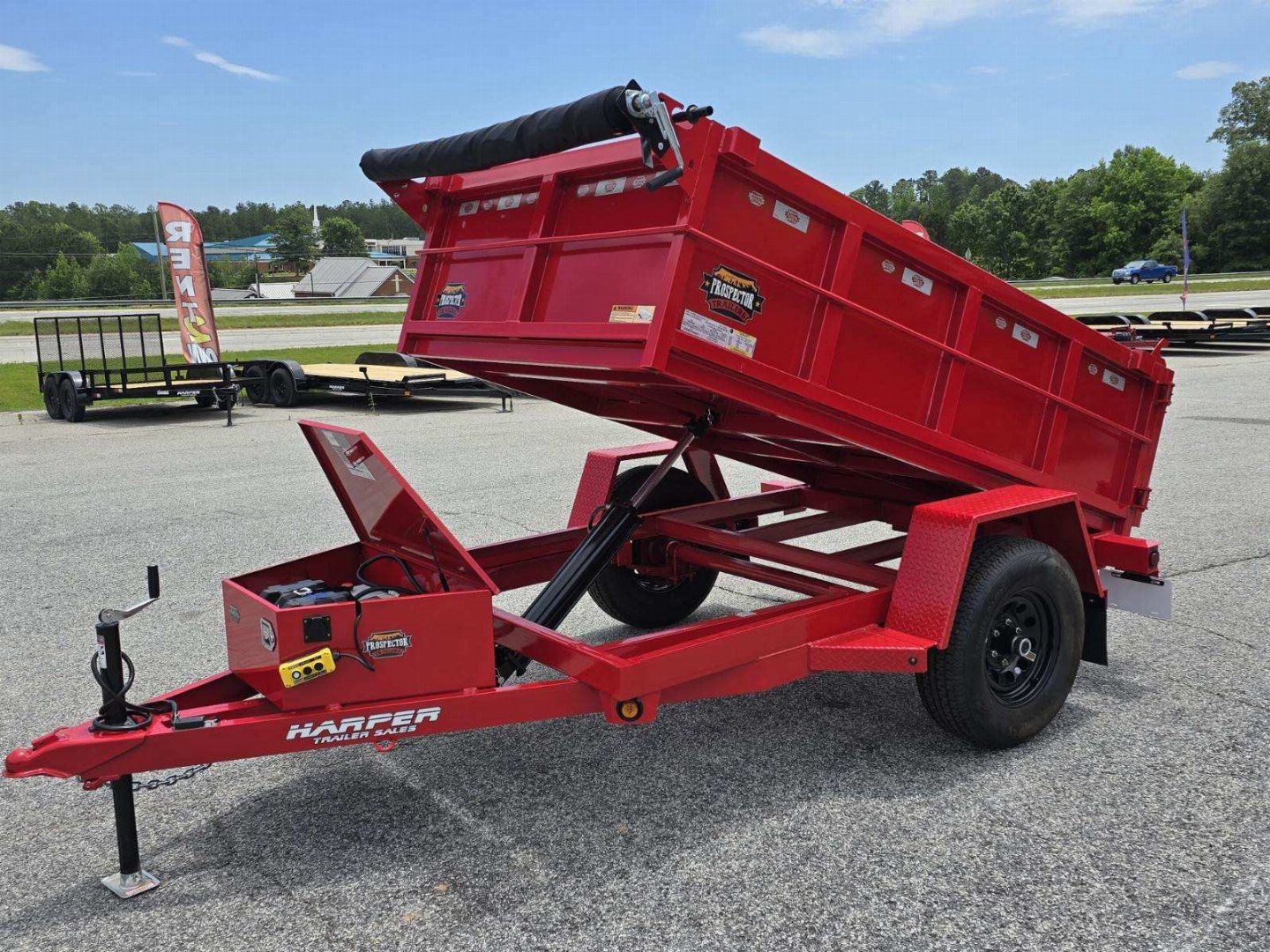 New 2025 PROSPECTOR 5X8 6K SINGLE AXLE DUMP TRAILER WITH 2' WALLS AND ...