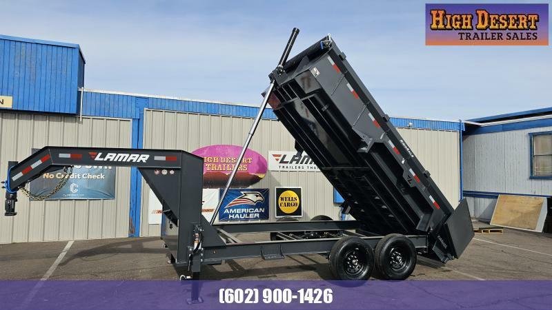 New 2025 LAMAR TRAILERS DT- 7x14 Telescopic Dump -Gooseneck- 14k GVWR ...