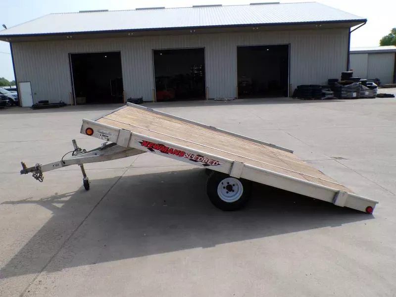 Used 2014 Newman's 8.5X10 Tilt Snowmobile Trailer - 022 | Avon Minnesota