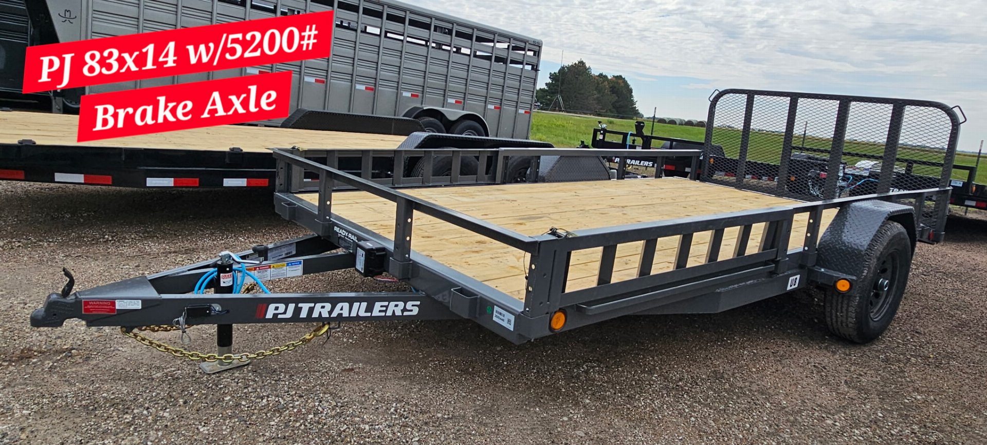 New 2026 PJ TRAILERS 14' x 83 in. Single 5200# Axle Channel Utility ...