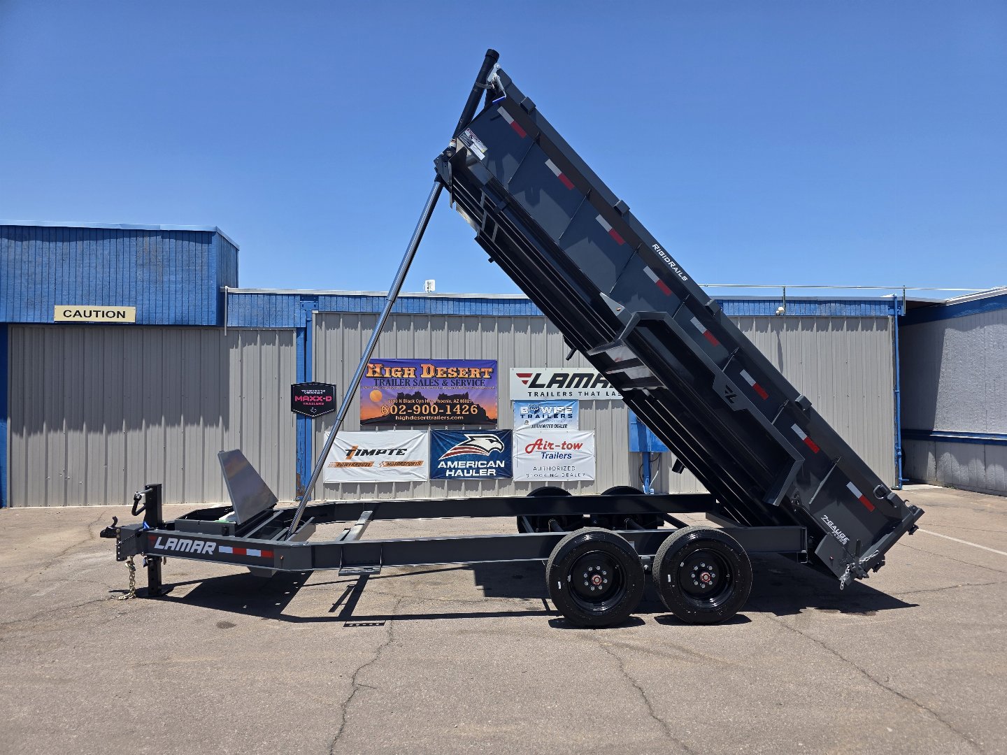 New 2025 LAMAR TRAILERS DT- 7x16x2 Telescopic Dump Trailer- 16k GVWR ...