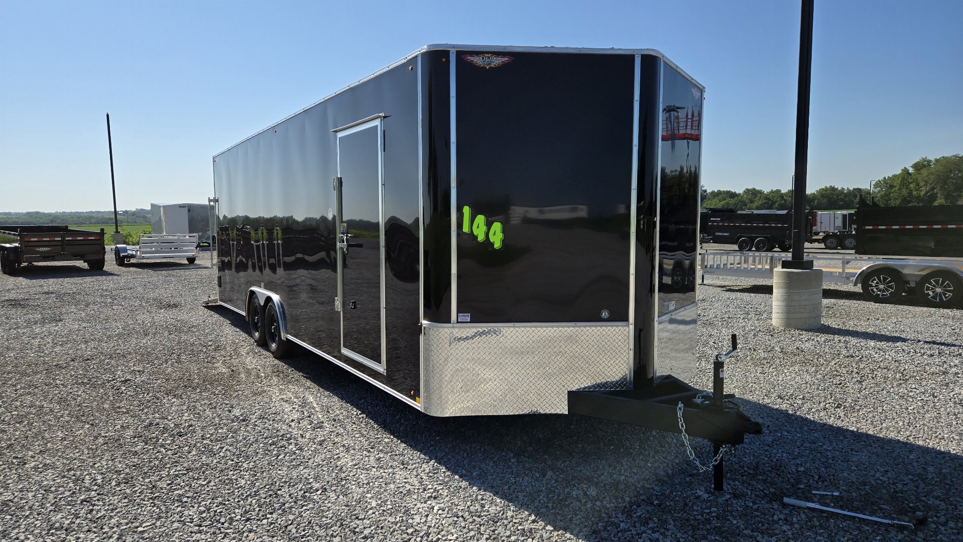 New 2025 8.5x24 H&H Trailers Series Flat Top V-Nose Enclosed Car Hauler ...