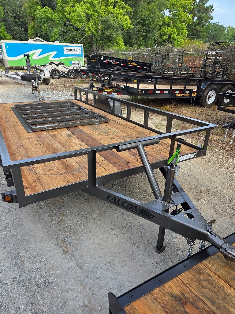 New 2025 Falcon Trailers 6.05x14 SA Utility Trailer | Covington Louisiana