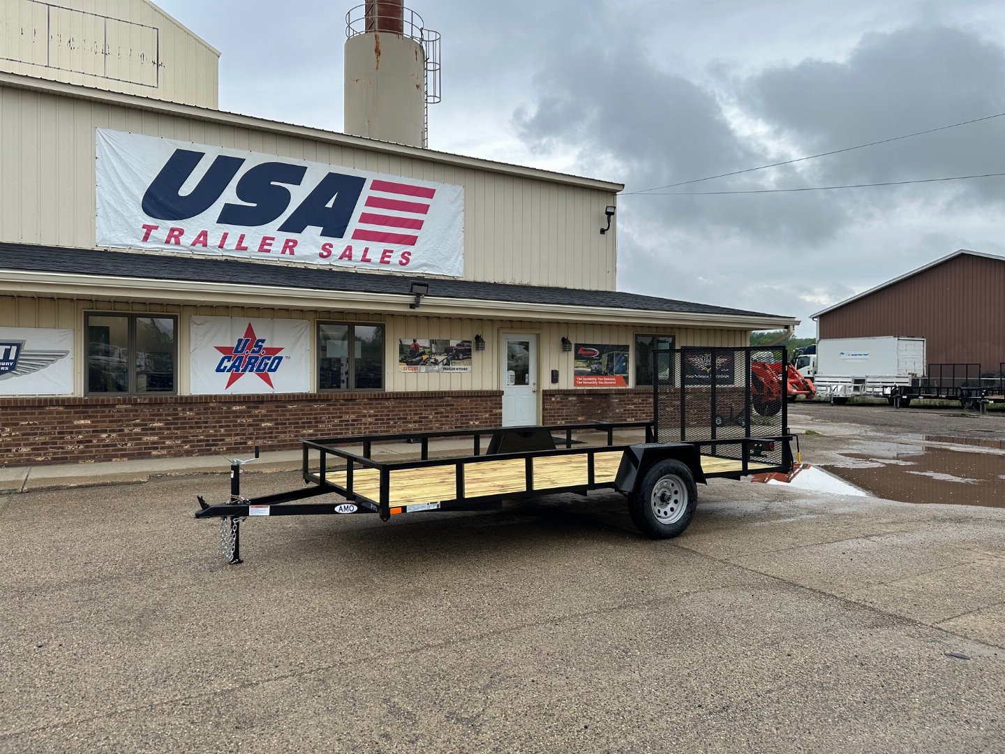 New 2025 AMO 6.4X14 3k LED & Spring Assist Fold Flat Gate Landscape ...