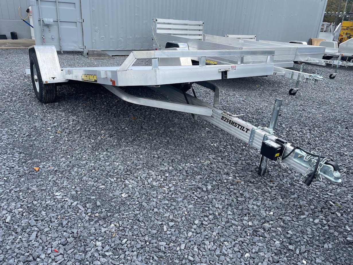 New 2024 Aluma 8214H-Tilt Utility Trailer | Howard Pennsylvania