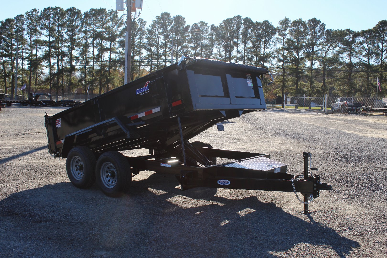 New 2024 HAWKE TRAILERS 6X12 10K Dump w/ Spreader Gate Ramps and Tarp ...