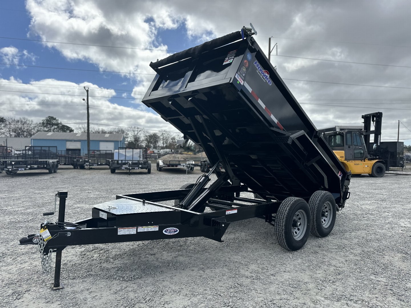 New 2024 HAWKE TRAILERS 6X12 10K Dump w/ Spreader Gate Ramps and Tarp ...