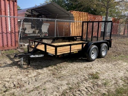 New 2023 Falcon Trailers 77" x 12' Tandem Axles Utility Trailer | Pearl River Louisiana