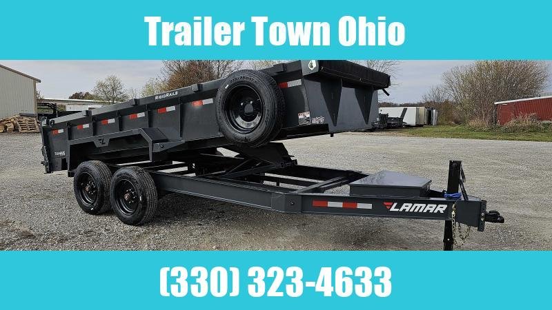New 2024 Lamar Trailers 83" x 16' Dump Trailer 24" Sidewalls, Scissor ...
